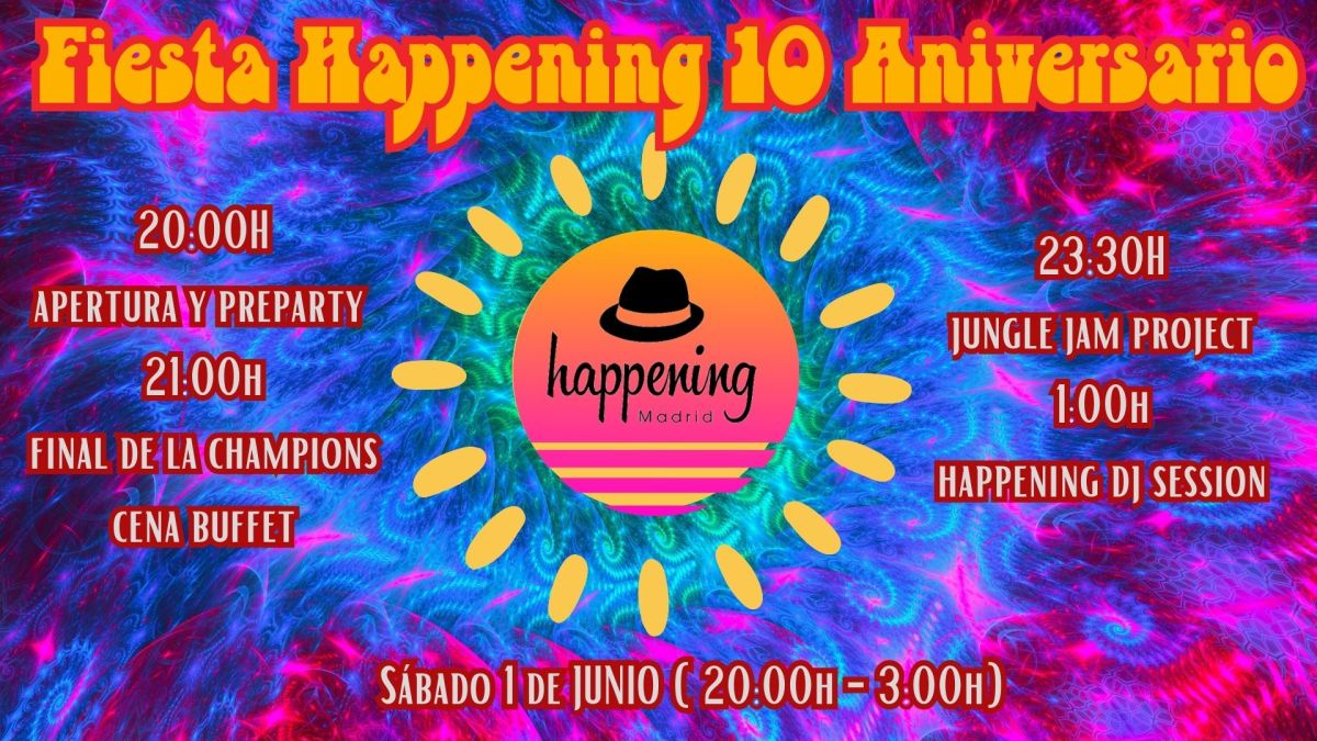 Décimo aniversario de Happening Madrid. Concierto “Jungle Jam Project ...
